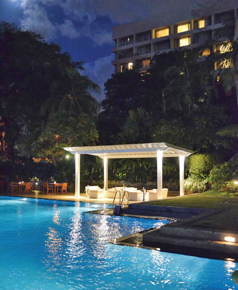 Shisha by the pool at Cinnamon Grand - Explore Sri Lanka